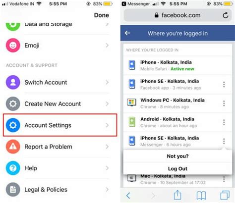 How To Log Out Of Facebook Messenger On Android Ios