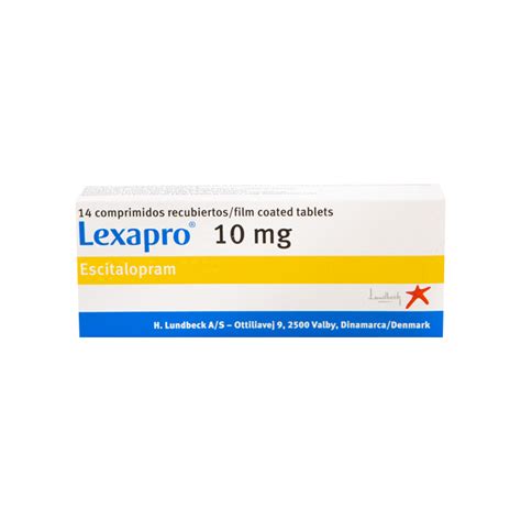 Lexapro 10mg X 1 Caja Con 28 Comprimidos Compre En Línea En Su