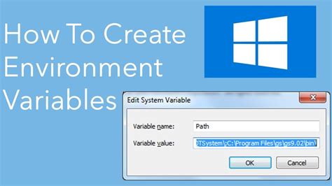 How To Create Environment Variables In Windows 10 Youtube