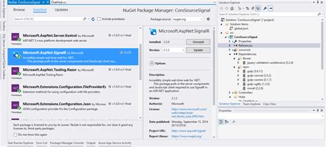 signalr client cannot find js file of signalr in asp 5 stack