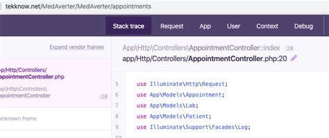 php laravel invalid route action with subdomain stack