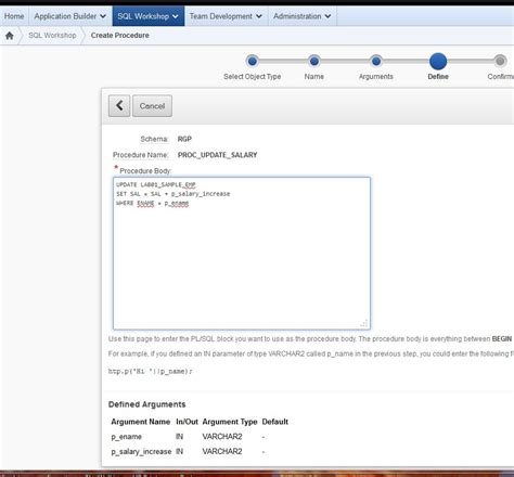 oracle apex call external stored function or stored