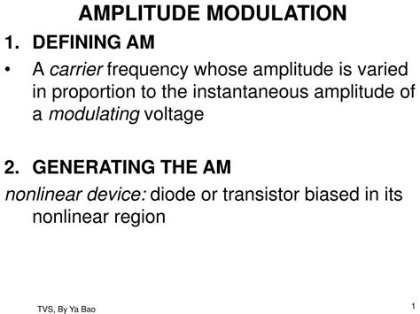 Ppt Amplitude Modulation Powerpoint Presentation Free Download Id