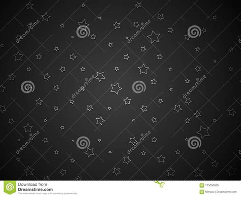 Silver Stars On Black Background Stock Vector Illustration Of Shiny