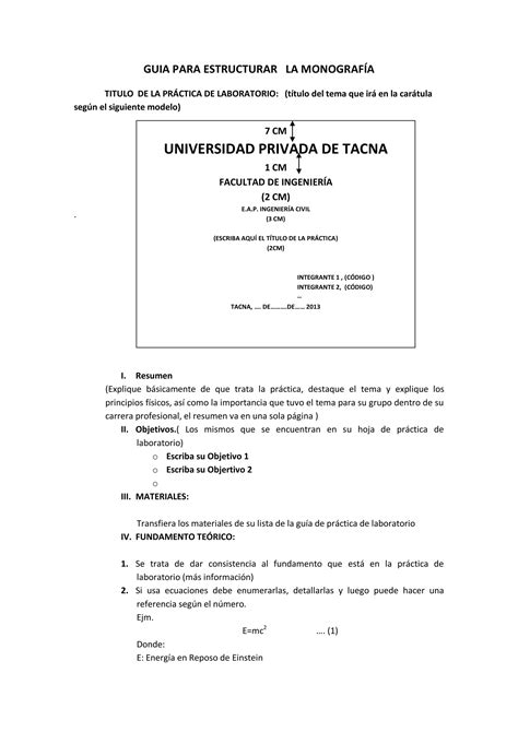 Guía Para Realizar Un Buen Informe De Laboratorio Pdf
