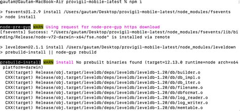 unable to run ionic app on macos catalina which is developed in windows