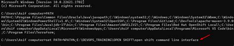 openshift installing cli oc in windows openshift command line