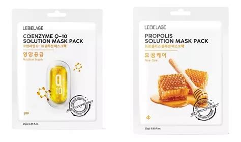 Mascarillas Coreana Nutriente Coenzima Q 10 And Propóleo 20pz Meses