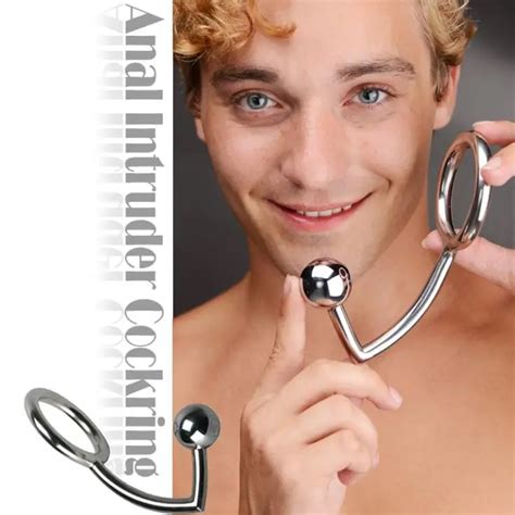 Anal Intruder Cockring Pennis Dildo Metal Ring Alternative Sex Toys