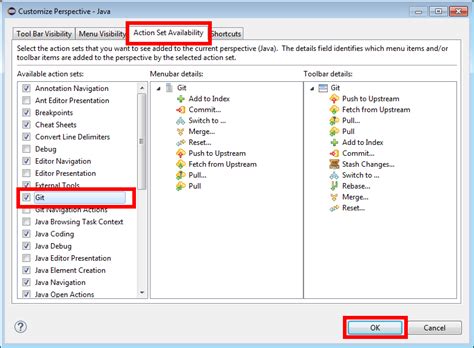 enable git action set