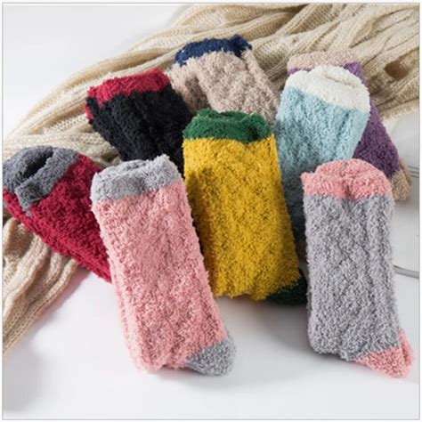 Japanese Winter Women Cozy Cashmere Socks Warm Sleep Bed Floor Home