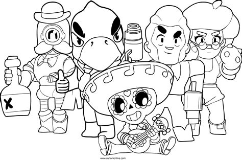 Dibujo De Personajes De Brawl Stars Para Colorear
