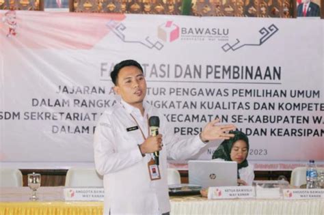 Dalam Rangka Persiapan Pemilu 2024 Bawaslu Way Kanan Buka Pendaftaran