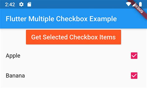 get multiple checkbox checked value in flutter android ios example