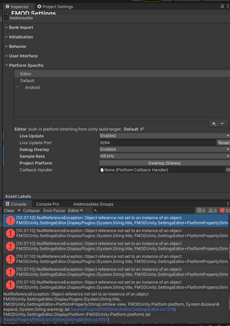 unity fmod plugin shows error when building the game unity fmod forums