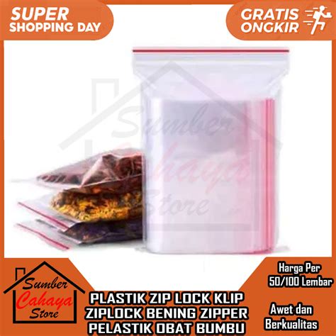 Jual Plastik Zip Lock Klip 30x40 Ziplock Clip Bening Zipper Ctik