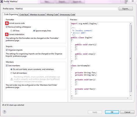 java eclipse wrong formatter spacing stack overflow