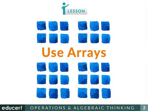 use arrays lesson plans