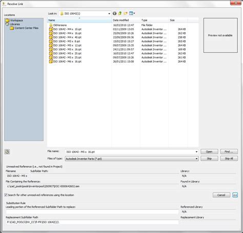 solved unresolved link to content content center files after file