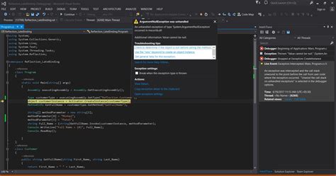 c occurred argumentnullexception error in mscorlib dll stack overflow