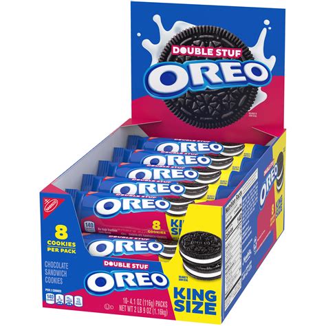 Oreo Double Stuf Chocolate Sandwich Cookies Original Flavor 10 King