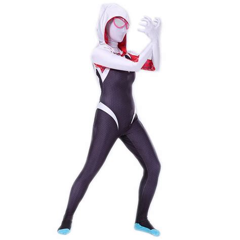 Spider Gwen Stacy Cosplay Women Girls Spiderman Costume For Halloween