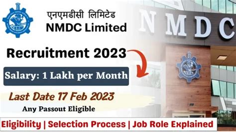 Nmdc Recruitment 2023 Nmdc Administrative Officer Trainee Selection