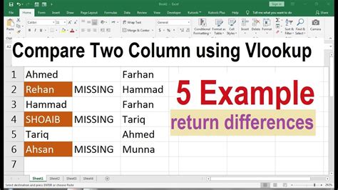 vlookup to compare two columns in excel researchsubtitle