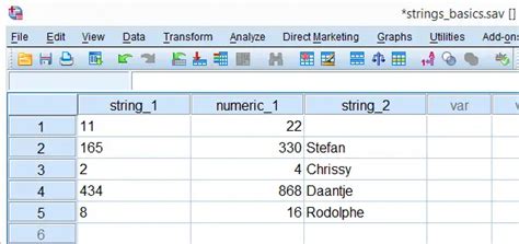 Spss String Variables Quick Introduction