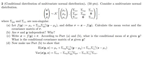 2 Conditional Distribution Of Multivariate Normal