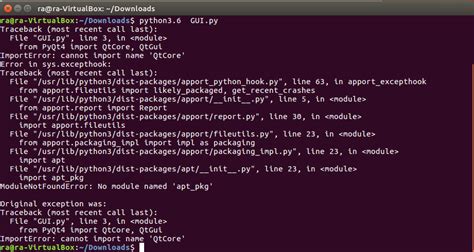 python error importing pyqt modules in linux stack