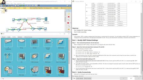 10 1 3 4 Packet Tracer Configuring Ospf Advanced Features Youtube