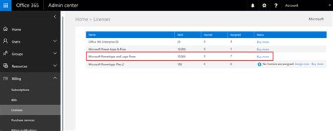 manage licenses in your organization power platform microsoft learn