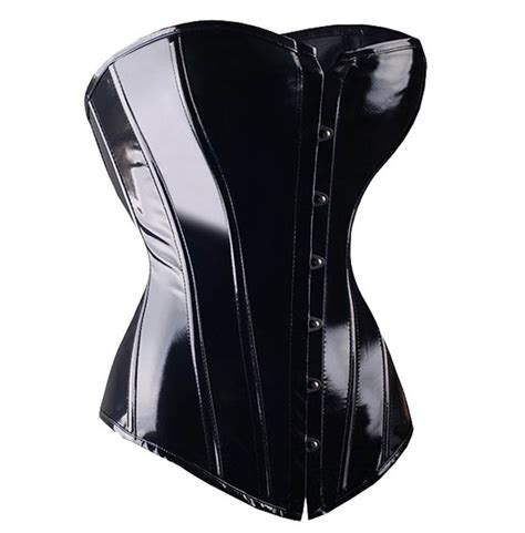 Burlesque Gothic Punk Black Pvc Sweetheart Neckline Rebelsmarket