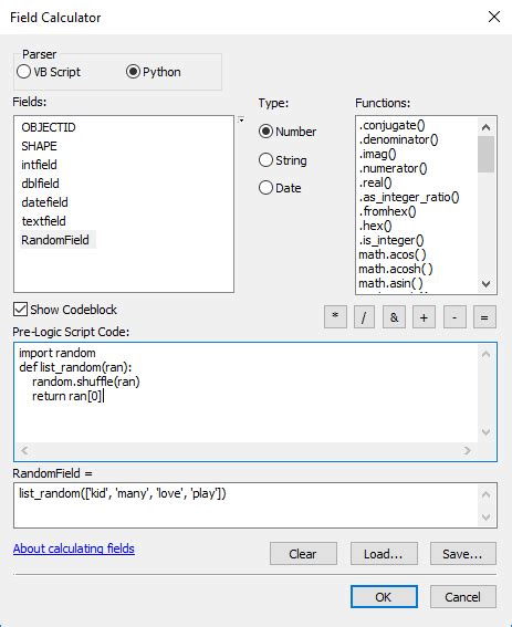 return random string from a list of strings field calculator python