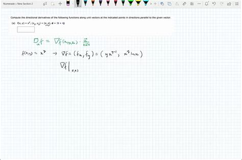 Solved Compute The Directional Derivatives Of The Following Functions