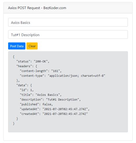 axios tutorial get post put delete request example bezkoder