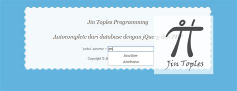cara membuat autocomplete dari database dengan jquery dan