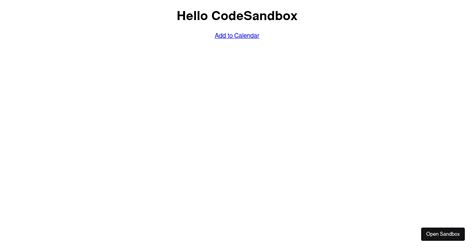 react add to calendar hoc example forked codesandbox