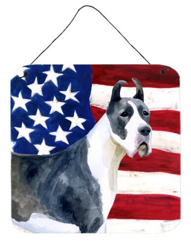 Carolines Treasures Bb9643ds66 Harlequin Great Dane Patriotic Wall Or