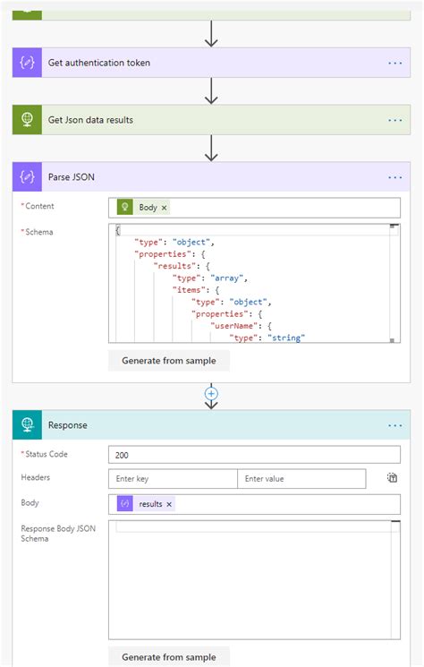 solved send array from my json object to powerapps app power