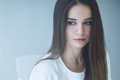 Wallpaper Face Women 500px Model Long Hair Singer Black Hair