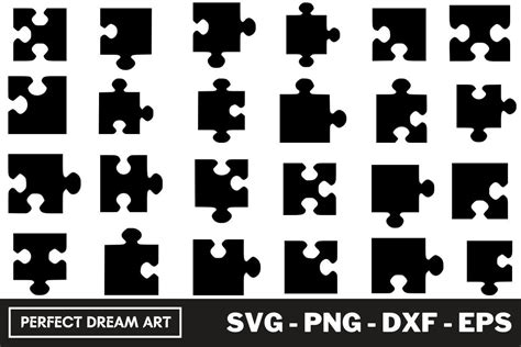 Puzzles Silhouette Bundles Graphic By Perfectdreamart · Creative Fabrica