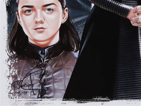 Game Of Thrones 13x19 Signed Lithograph By Tony Santiago Pa