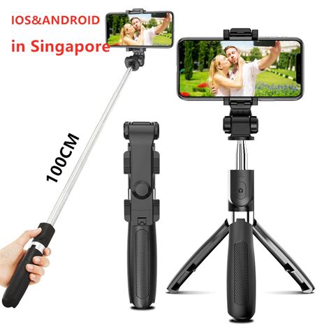 [ Sg Ready Stock] 3 In1 Selfie Stick Tongsis Bluetooth Shutter Tripod