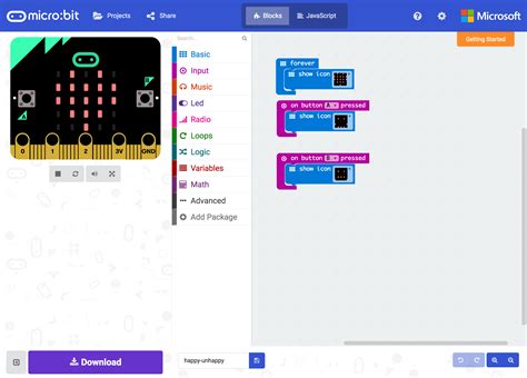 bbc micro bit microsoft pxt block based computer science science