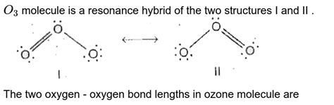 Draw The Resonating Structures Of I Ozone Molecule