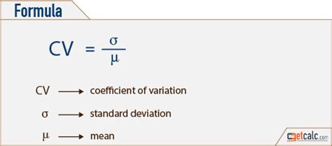 Co Efficient Of Variation Cv Calculator And Workout