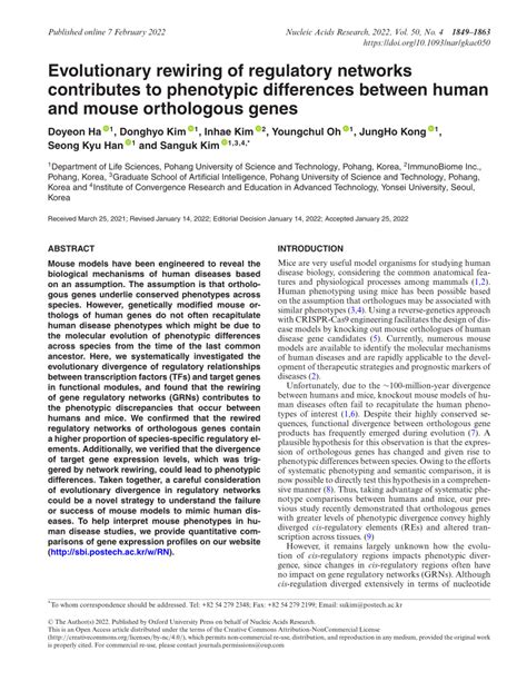 Pdf Evolutionary Rewiring Of Regulatory Networks Contributes To