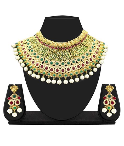 Zaveri Pearls Alloy Necklace Set Buy Zaveri Pearls Alloy Necklace Set
